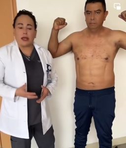 Cirujana influencer se hace viral… por una lipoescultura mal hecha.